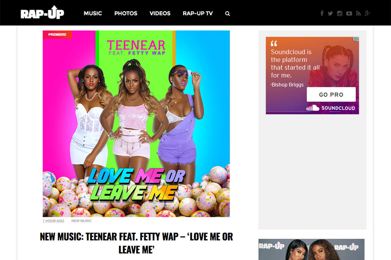 “Love Me or Leave Me” featured on Rap Up – Slip N Slide Records